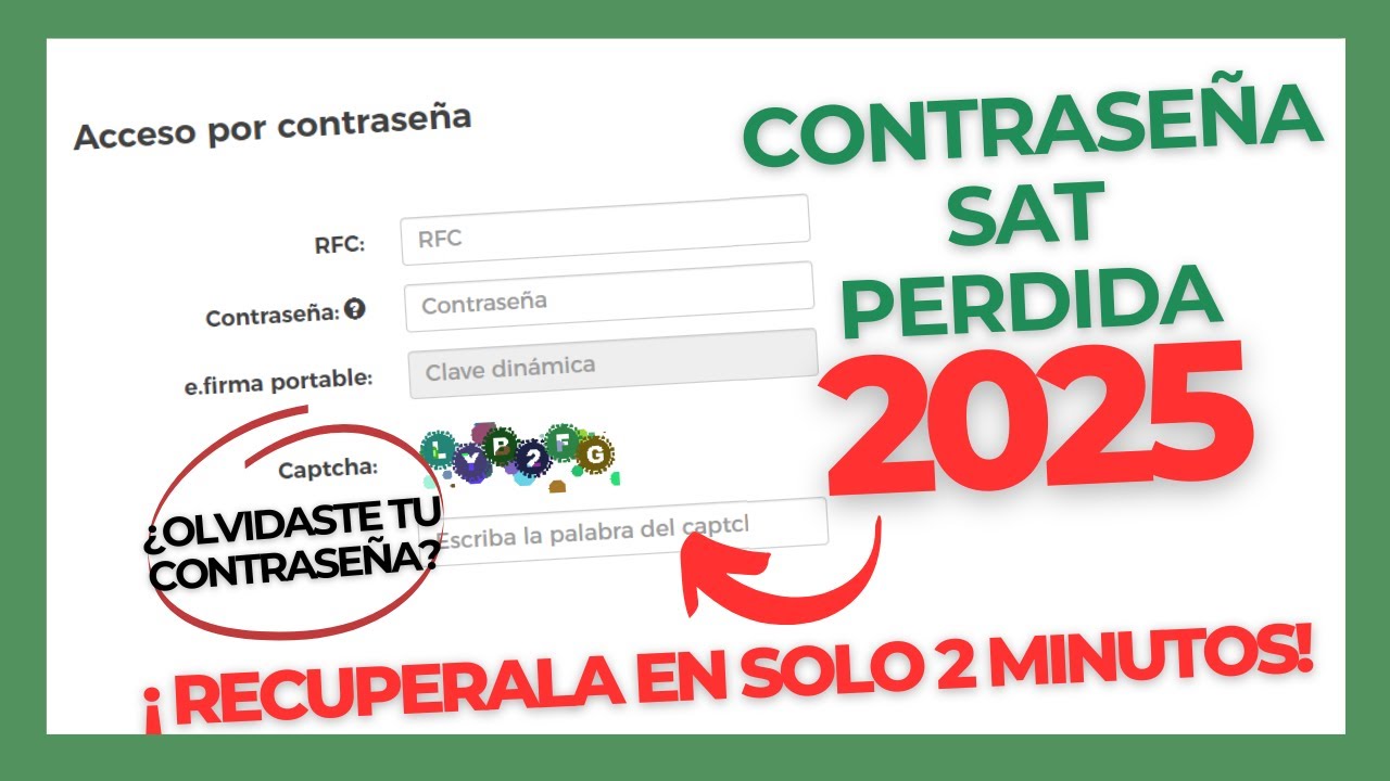 Cómo Recuperar tu Contraseña del SAT: Una Guía Paso a Paso | Requisitos ...